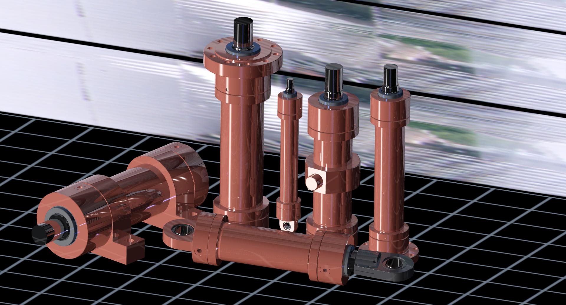 重载油缸3D模型下载_标准件模型 | 标准件库搜索